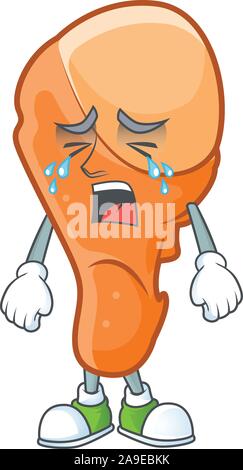 Crying fried chicken character cartoon Stock Vector Image & Art - Alamy