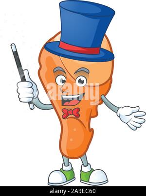 Yummy chicken thigh with witch character shape Stock Vector Image & Art ...