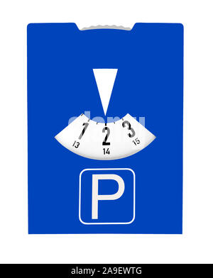 car parking disc for disk parking area Stock Photo - Alamy