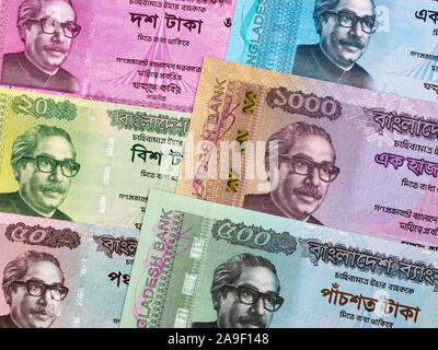 Bangladesh currency notes taka business background Stock Photo - Alamy
