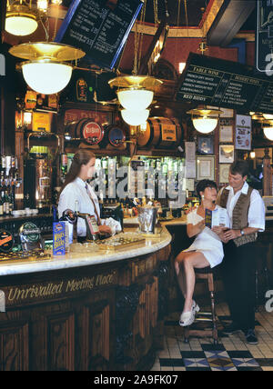 Interior of Yates's Wine Lodge, Blackpool, Lancashire, England, UK ...