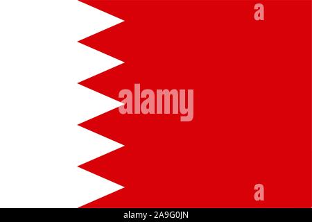 National flag of Kingdom of Bahrain. original colors and proportion ...