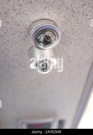 CCTV camera on bus, UK Stock Photo - Alamy