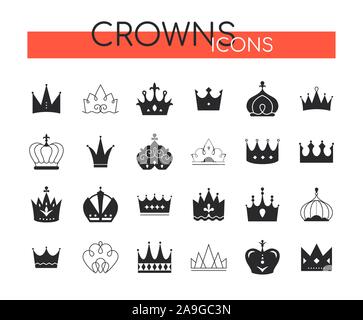 Set of black glyph style icons for business and technology Stock Vector ...