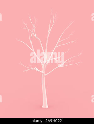 A 3d rendering of leaves with a pink background and rocks Stock Photo ...