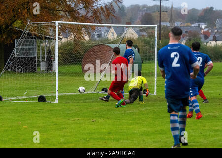 Brecon, Wales 2 November 2019. Football: Brecon Northcote vs Brecon ...