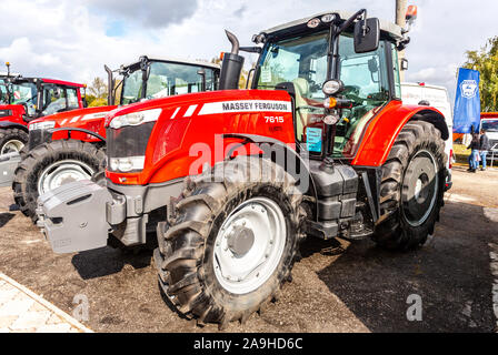 Modern agricultural wheeled tractor Massey Ferguson Stock Photo - Alamy