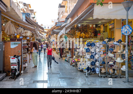 Heraklion, Crete / Greece. The traditional central market in Heraklion ...