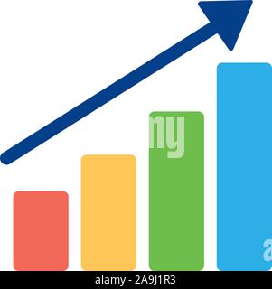 Increase arrow and bars design, workflow infographic data information ...