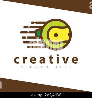 Fast Tennis ball Logo Design Vector Stock Photo - Alamy