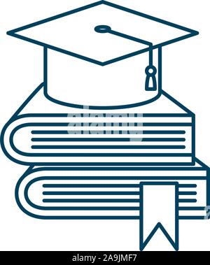 pile text books with hat graduation vector illustration design Stock ...