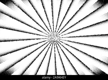 Abstract sun rays with dotwork retro or tattoo style Stock Vector Image ...