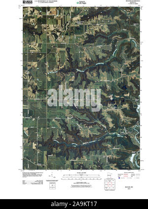 USGS TOPO Map MInnesota MN Sioux Pine Island 505827 1956 24000 Inverted ...