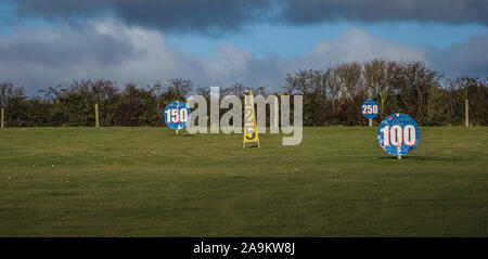 Golf driving range targets Stock Photo - Alamy