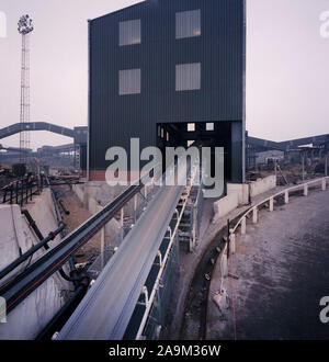 1982 coal mine conveyer at Woolley Colliery, Wakefield, West Yorkshire ...