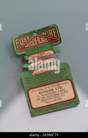 Fuse wire card for electrical circuits, and ongoing repairs to old ...