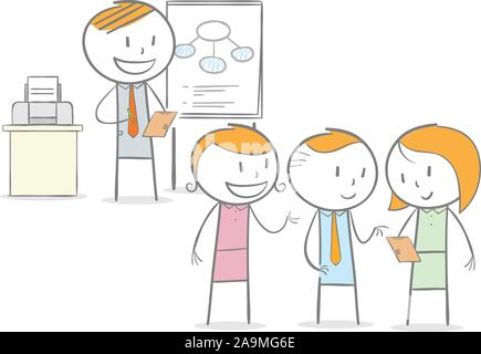 Group Of Sketch People Talking Standing Together Doodle Men And Women ...