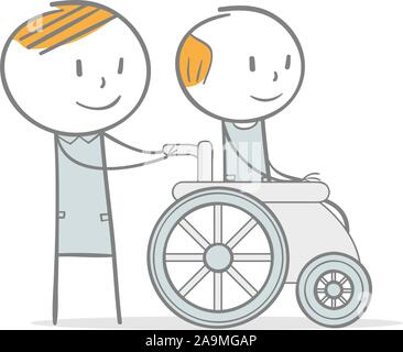 old man sitting on wheelchair Stock Vector Image & Art - Alamy