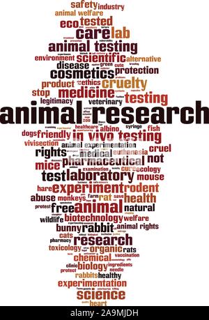 Animal testing word cloud concept. Collage made of words about animal ...