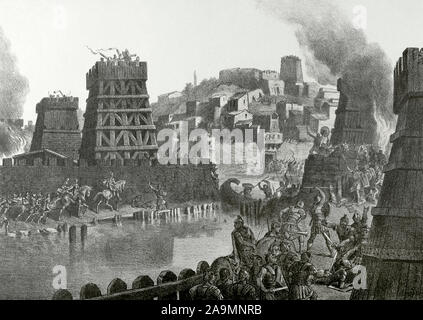 Numantine War. Siege of Numantia, 133 BC. Engraving. Museo Militar ...