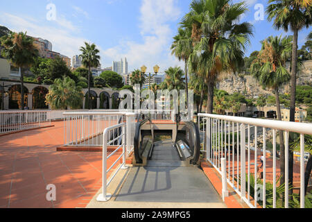 An outdoor escalator on a city street in Barcelona, Spain Stock Photo ...
