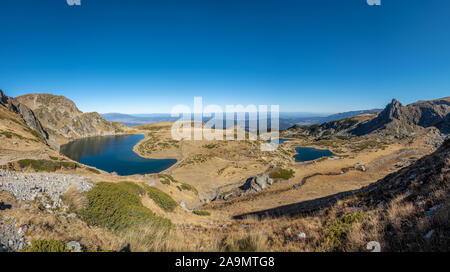 Amazing Aerial view of Rila mountain near Musala peak, Bulgaria Stock ...
