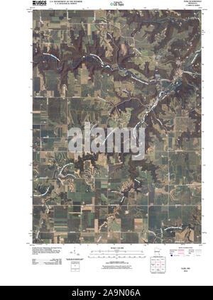 USGS TOPO Map MInnesota MN Sioux Pine Island 505827 1956 24000 Inverted ...