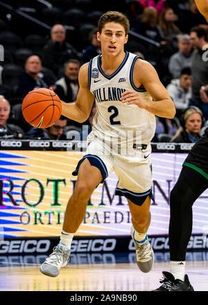 Villanova guard Collin Gillespie (2) drives against Seton Hall forward ...