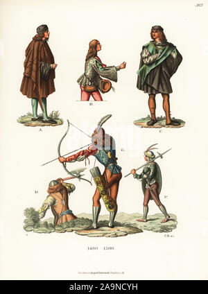 Noblemen of the late 17th century. The man in the middle is King Louis ...