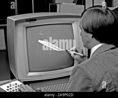 1973 - IBM 2250 computer station Stock Photo - Alamy