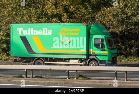 Tuffnells parcels express delivery lorry Stock Photo - Alamy