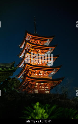 Senjokaku (pavilion of 1000 mats) Hall five stories pagoda in Miyajima ...