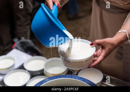 Airag, traditional mongolian milk drink Stock Photo - Alamy