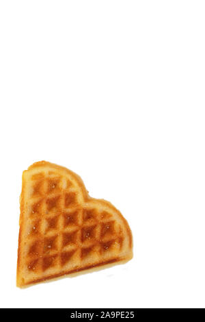 Heart shaped cookies. Viennese waffles on a white background Stock ...