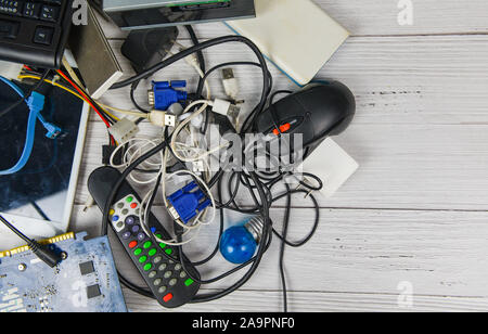 Electronic devices waste ready for recycling Stock Photo - Alamy
