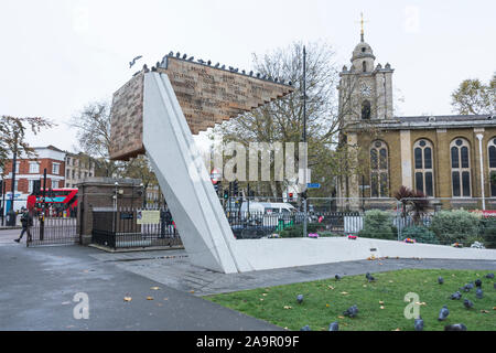 Bethnal Green Underground Station with the Stairway to Heaven Memorial ...