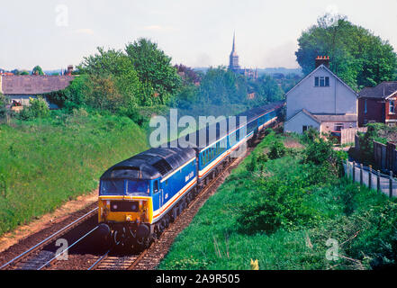 A Network SouthEast class 47 locomotive working a "Network Express ...