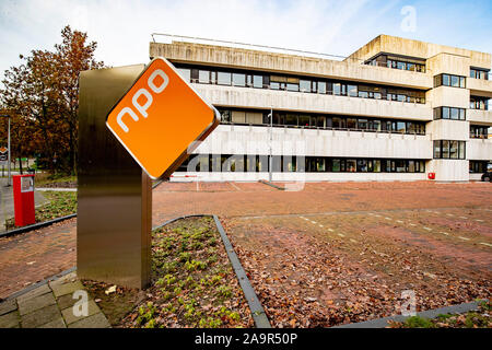HILVERSUM - The logo of the Dutch Public Broadcasting NPO in the media ...