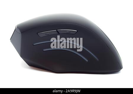Side view of computer ergonomic mouse isolated on studio background ...