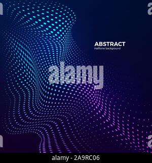 Halftone design element motion effect. Abstract colorful halftone ...