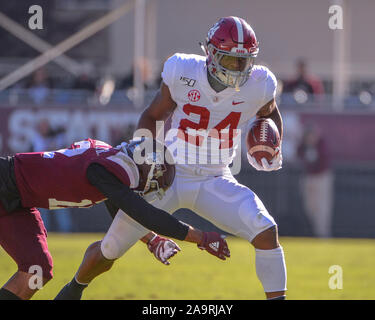 Alabama running back Brian Robinson Jr. is tackled by Ohio State during ...