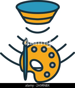 Color Sensor icon from sensors icons collection. Creative two colors ...