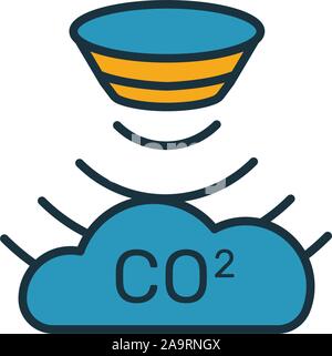 Pressure Sensor icon from sensors icons collection. Creative two colors ...