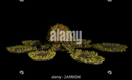 alien plant, extraterrestrial nature isolated on white background Stock ...