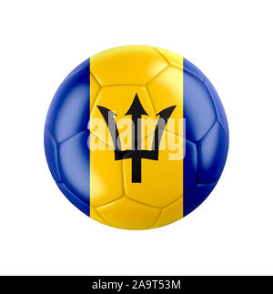Barbados soccer ball football 3d illustration with clipping path Stock ...