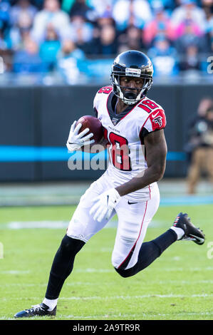 Atlanta Falcons wide receiver Calvin Ridley (18) runs out of the tunnel ...