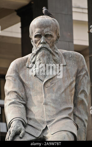 Statue of Dostoevsky in front of the Lenin Library, Moscow, Russia ...