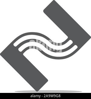 clear curves emblem logo decoration vector for your business Stock ...