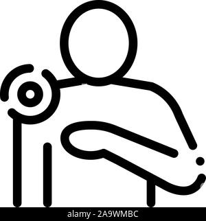 Pinpoint Shoulder Pain Icon Vector Outline Illustration Stock Vector ...