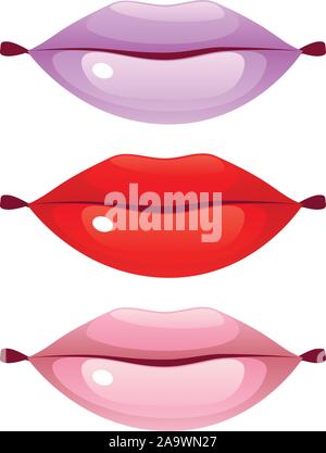 Cartoon talking mouth and lips expressions. Talking mouths lips for ...